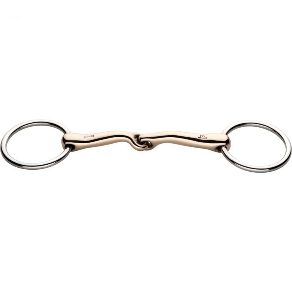 40222-78 KK 55mm bradoon rings 14 mm single jointed Trense