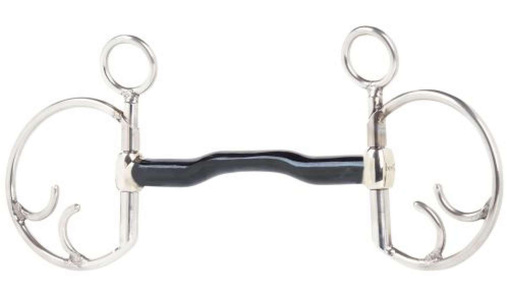 10440 Beris Black Sweet Iron Kimblewick Tongue Port Flat