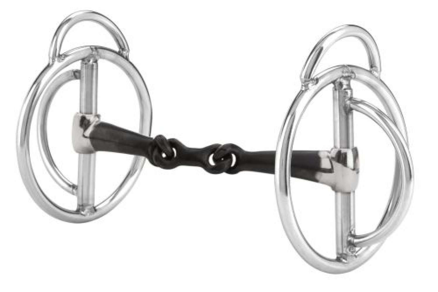 10480 Beris Black Sweet Iron Lunging-Vaulting Bit Double Jointed