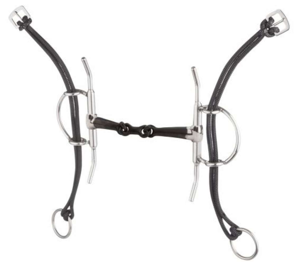 10446 Beris Black Sweet Iron Full Cheek Gag Double Jointed 10446 Beris Black Sweet Iron Full Cheek Gag Double Jointed