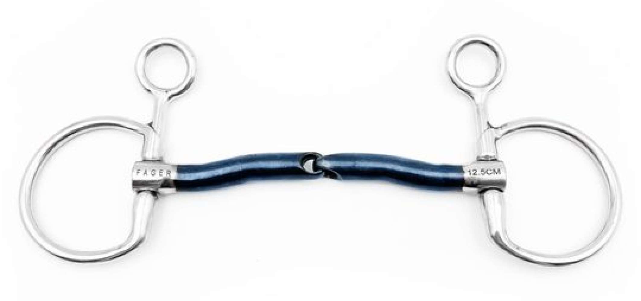Hanging Cheek Snaffle Bit Blue Sweet Iron Ported Horse Bit Baucher ...
